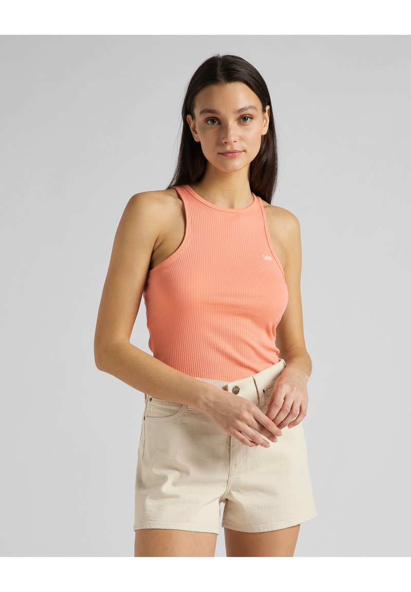 Lee TANK - Top - bright coral/koraalrood - Zalando.be