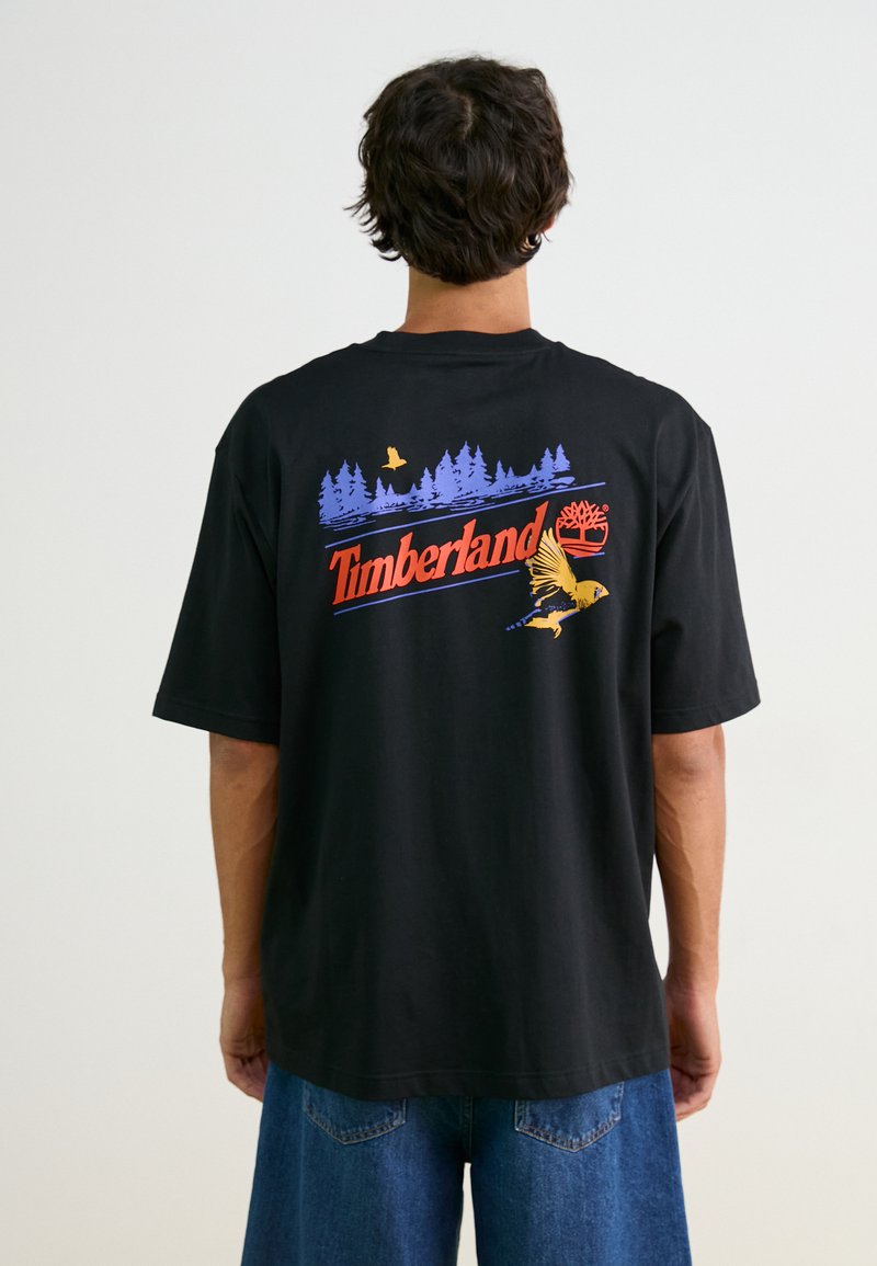Timberland GRAPHIC TEE - Print T-shirt - black - Zalando.ie