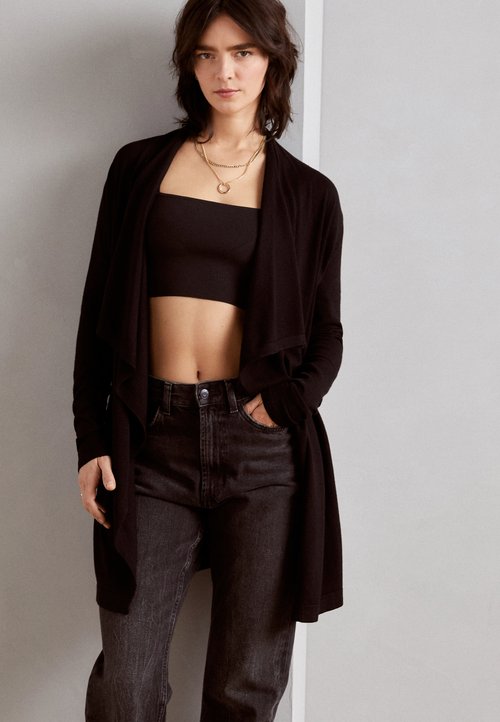 Morgan BLOCK - Neuletakki - noir/musta - Zalando.fi