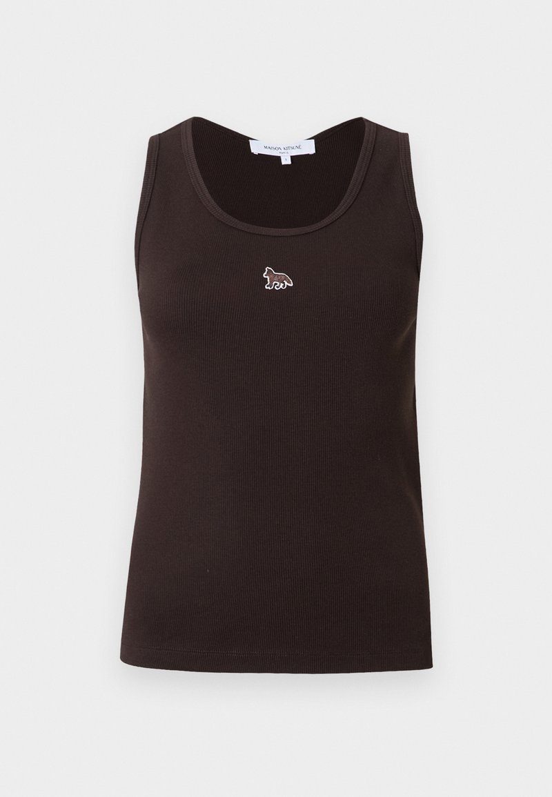 Maison Kitsuné BABY FOX TANK - Top - ganache/dark brown - Zalando.co.uk