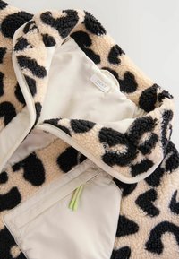 Next REGULAR FIT - BUTTON UP BORG - Veste polaire - black ecru animal ...
