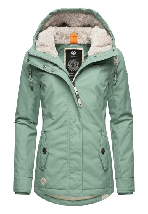 Ragwear YM-DANKA DOTS - Wintermantel - dark green/dunkelgrün - Zalando.ch