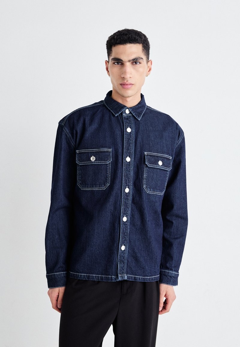 Denim Project WORKER OVERSHIRT - Cowboyjakker - dark blue rinse ...