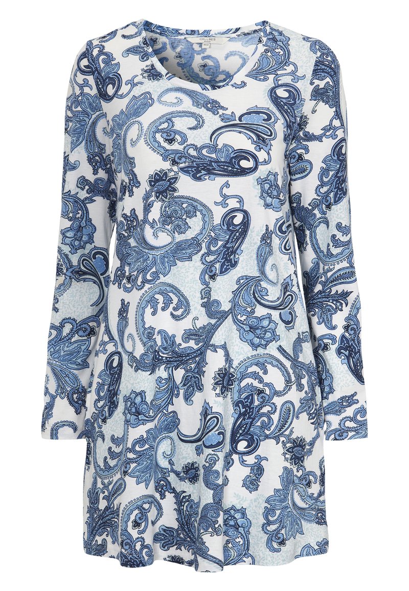 Cellbes of Sweden PATTERNED JERSEY - Jerseyklänning - blue white/vit ...