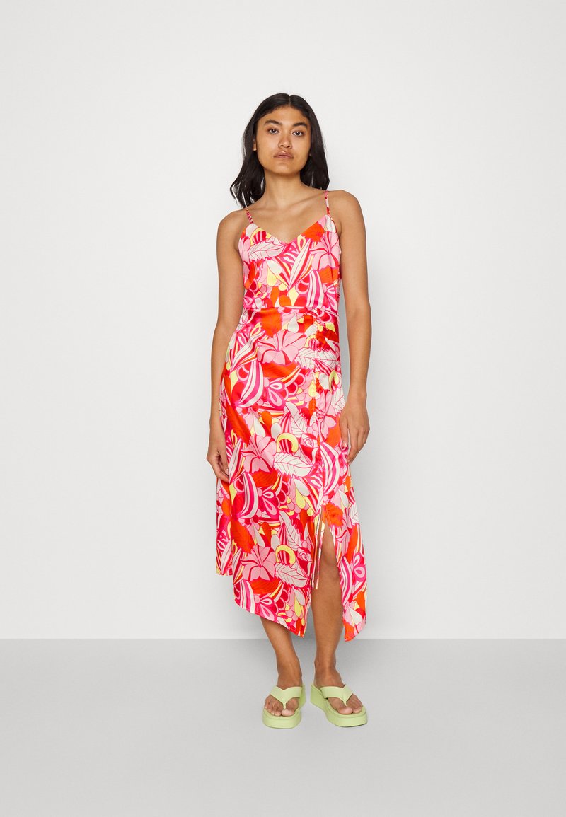 Colourful Rebel ZEVA BIG FLOWER MIDI DRESS - Day dress - multi-coloured - Zalando.ie