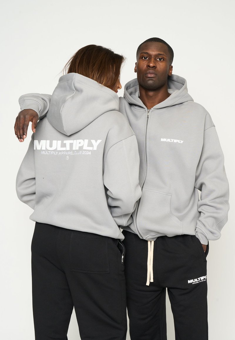 Multiply Apparel Sweater met rits - ultimate grey/donkergrijs - Zalando.nl