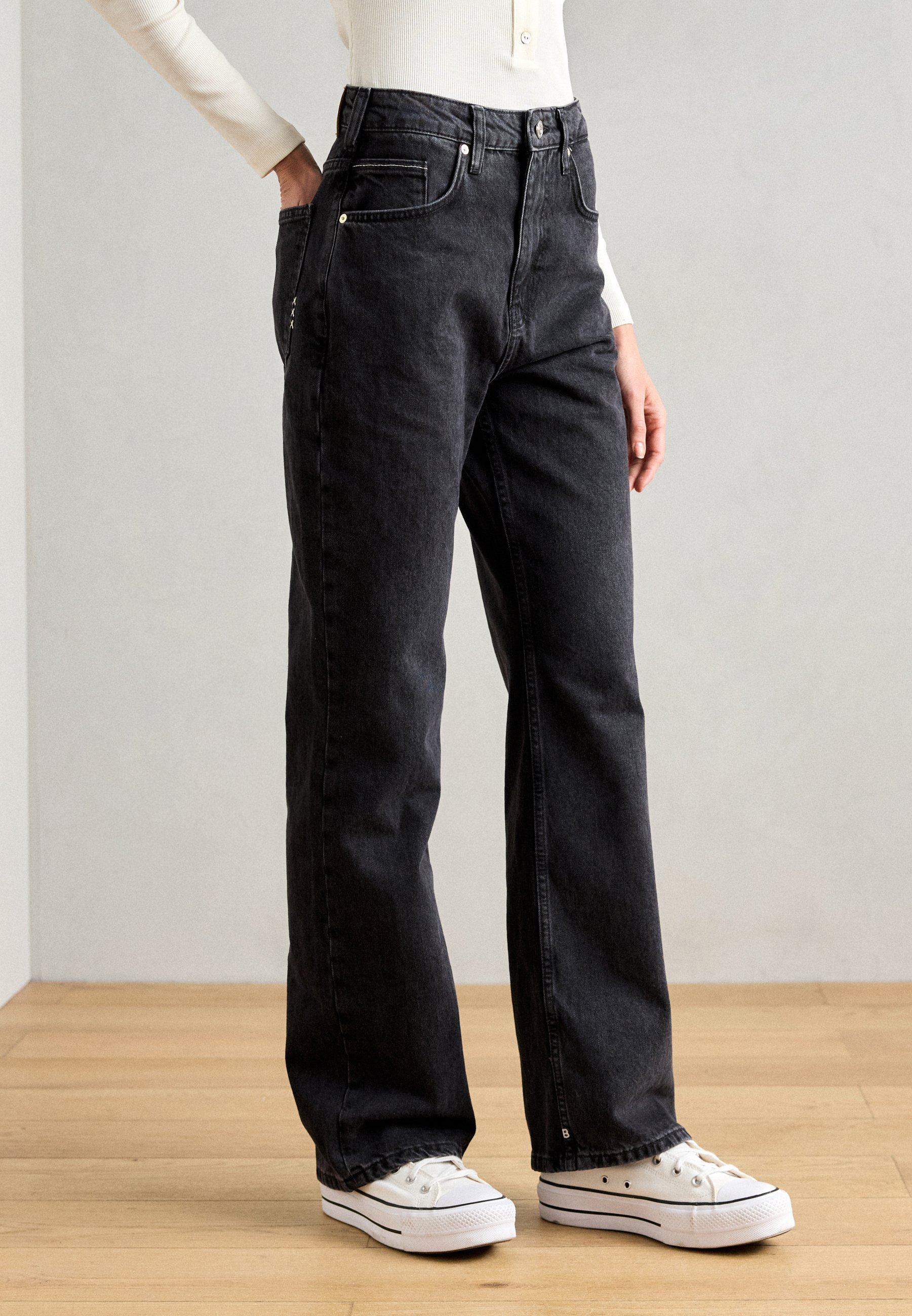 High rise bootcut jeans store