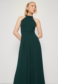 WAL G. LEILA HALTER NECK WIDE LEG - Jumpsuit - forest green/dunkelgrün ...