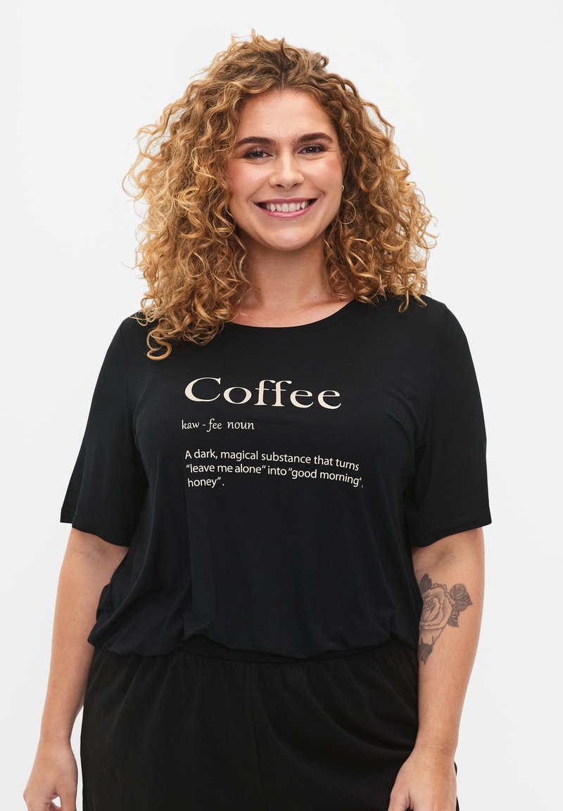 Zizzi - Koszulka do spania/czarny - Zalando.pl