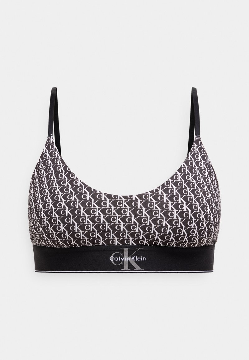 Calvin Klein Underwear UNLINED BRALETTE GRAPHIC - Bustier - black ...