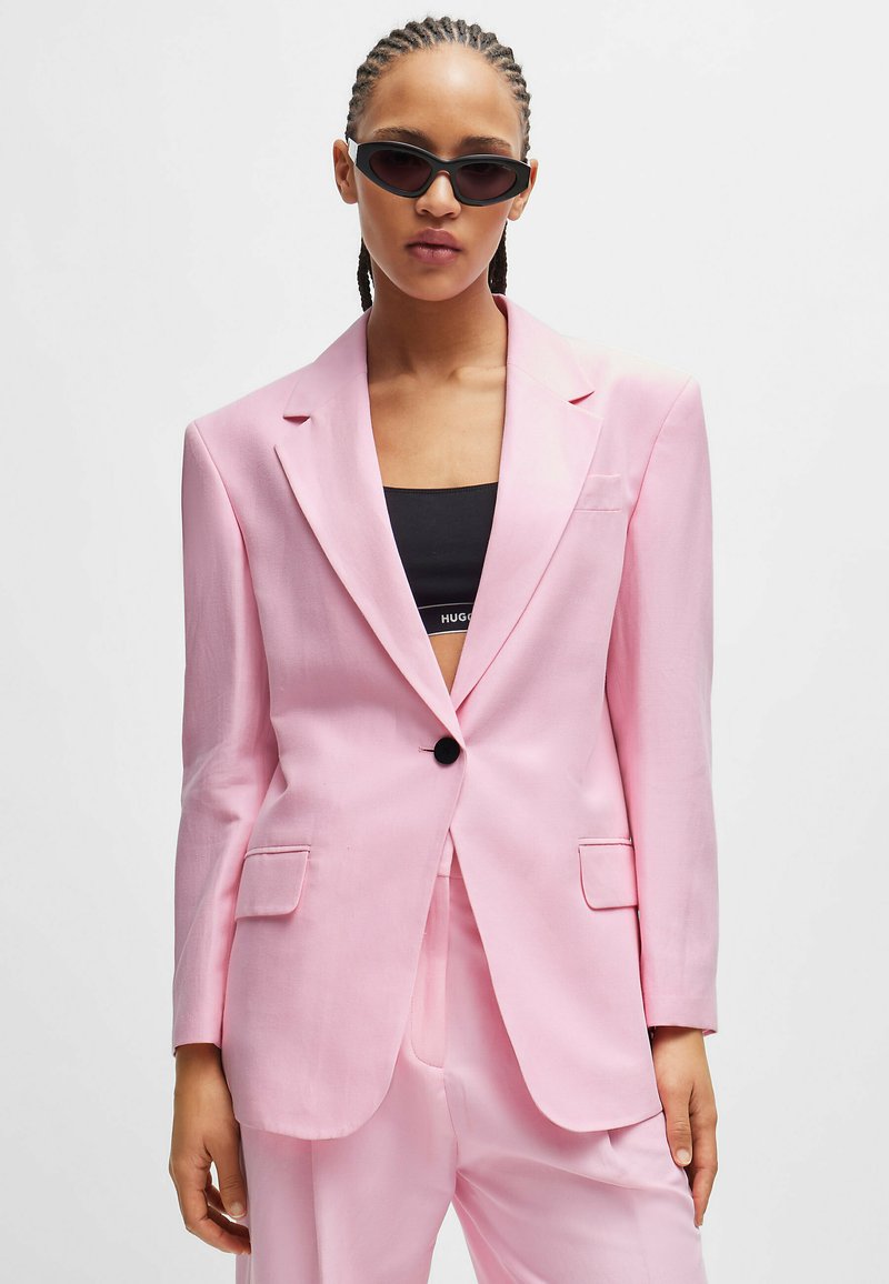 HUGO AGURA - Halflange jas - pink four/donkerroze - Zalando.nl