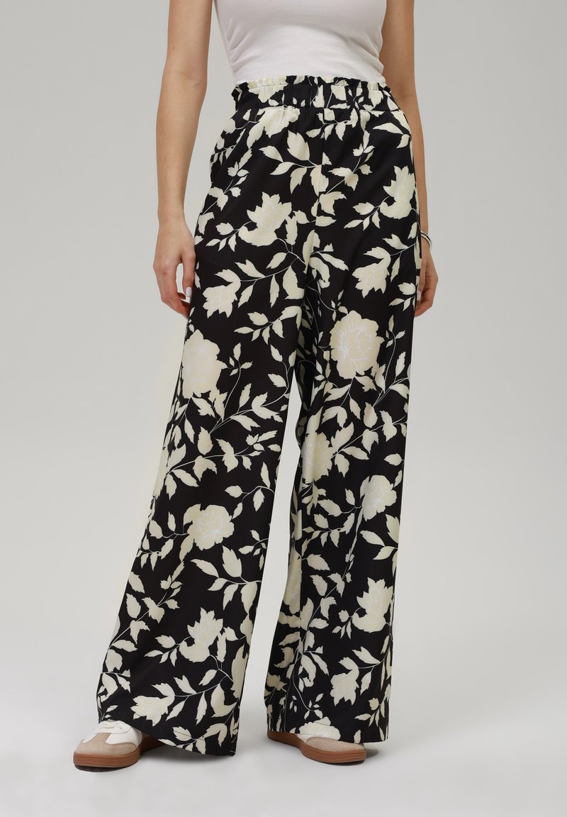 Even&Odd Bukse - black/yellow/svart - Zalando.no