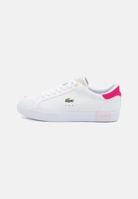 Lacoste POWERCOURT - Zapatillas - white/pink/blanco - Zalando.es