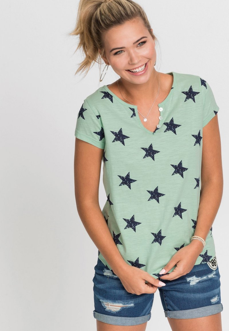 bonprix T-Shirt print - green/grün - Zalando.ch