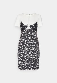 Marc Cain Robe fourreau - black/white/noir - ZALANDO.BE