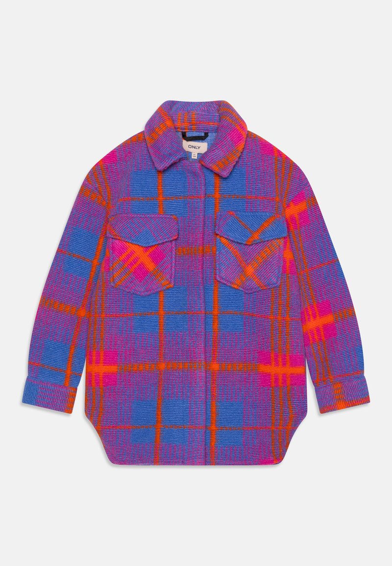Kids ONLY KOGNEWBRITT SHACKET - Fleece jacket - super sonic/tigerlilly ...