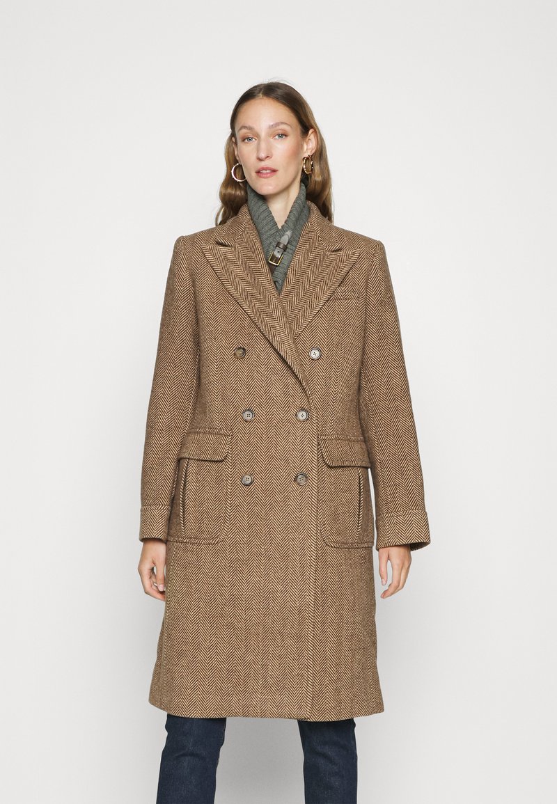 Lauren Ralph Lauren GILSCENT LINED COAT - Klasikinis paltas - brown/tan multi/ruda - Zalando.lt
