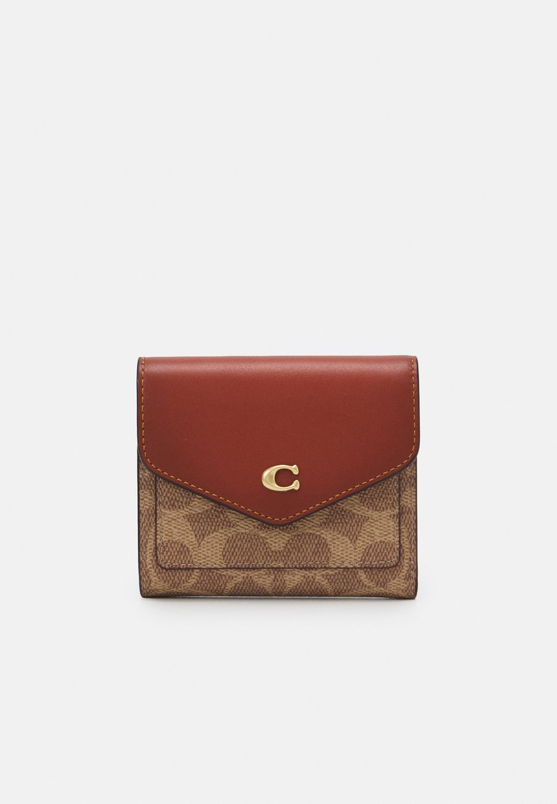 COACH COLORBLOCK SIGNATURE SMALL WALLET - Wallet - tan rust/brown ...