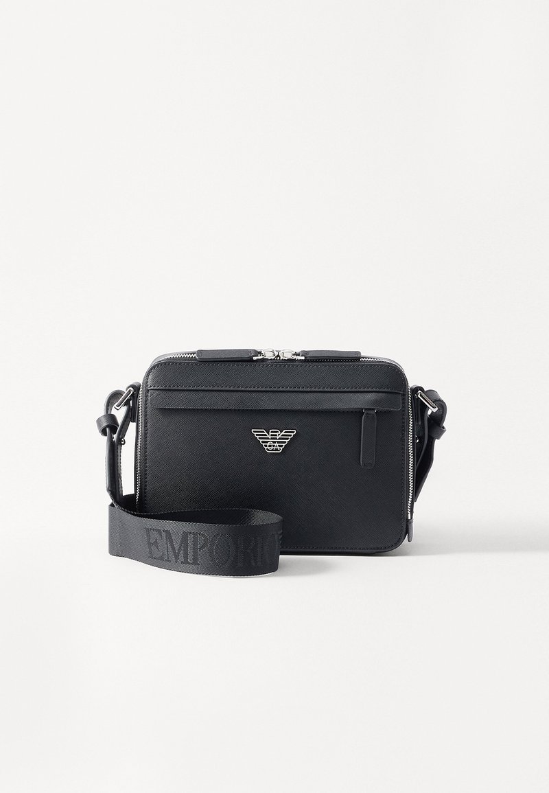 Emporio Armani MINI UNISEX - Across body bag - black beauty/black ...