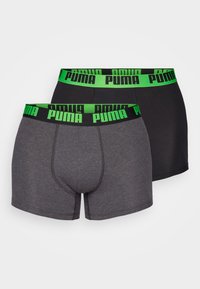 Puma MEN EVERYDAY BASIC 2 PACK - Underkläder - black/green pop/svart ...