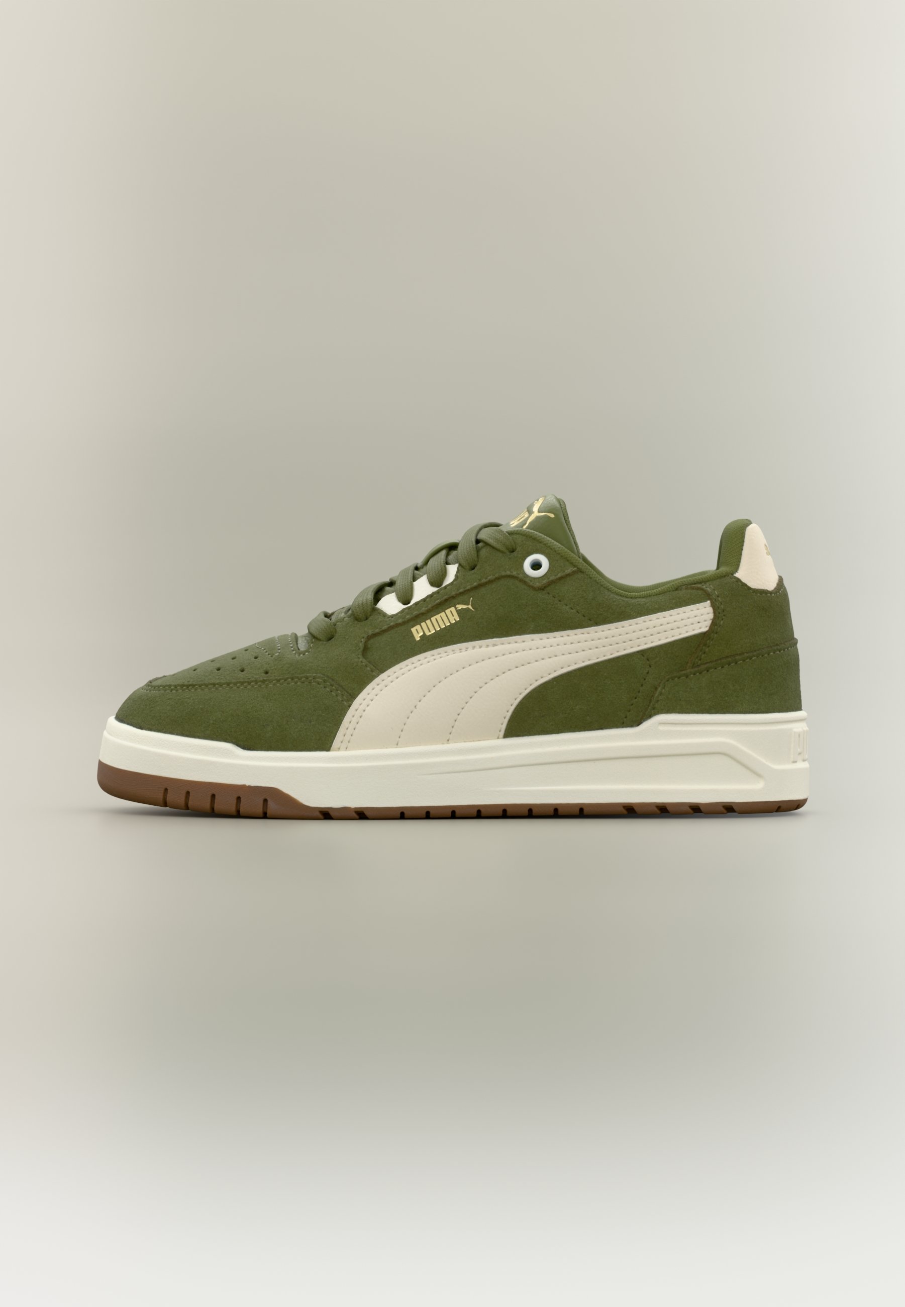 Puma SHUFFLE DOWNTOWN UNISEX - Sneaker low - olive green/alpine snow ...