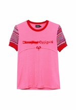 Desigual SEAMED LOGO - T-Shirt print - red/rot - Zalando.de
