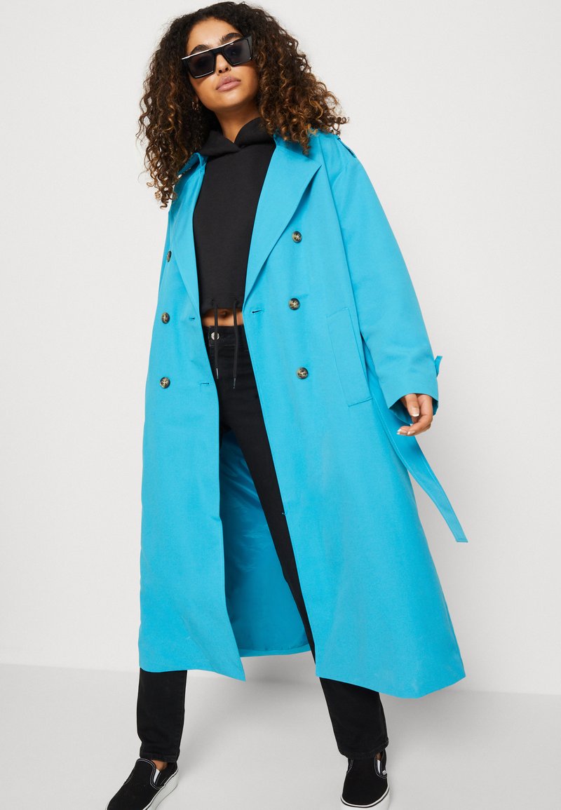 Turquoise Trench Coat