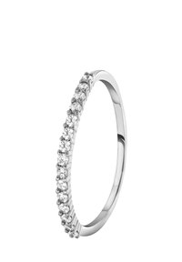 Lucardi 925 SILVER ROW OF 15 ZIRCONIA STONES - Ring - silver-coloured ...