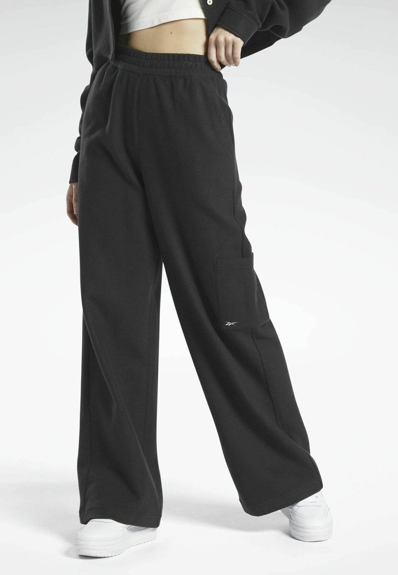 Reebok Classic Wide Leg Tracksuit Bottoms Black Zalando De