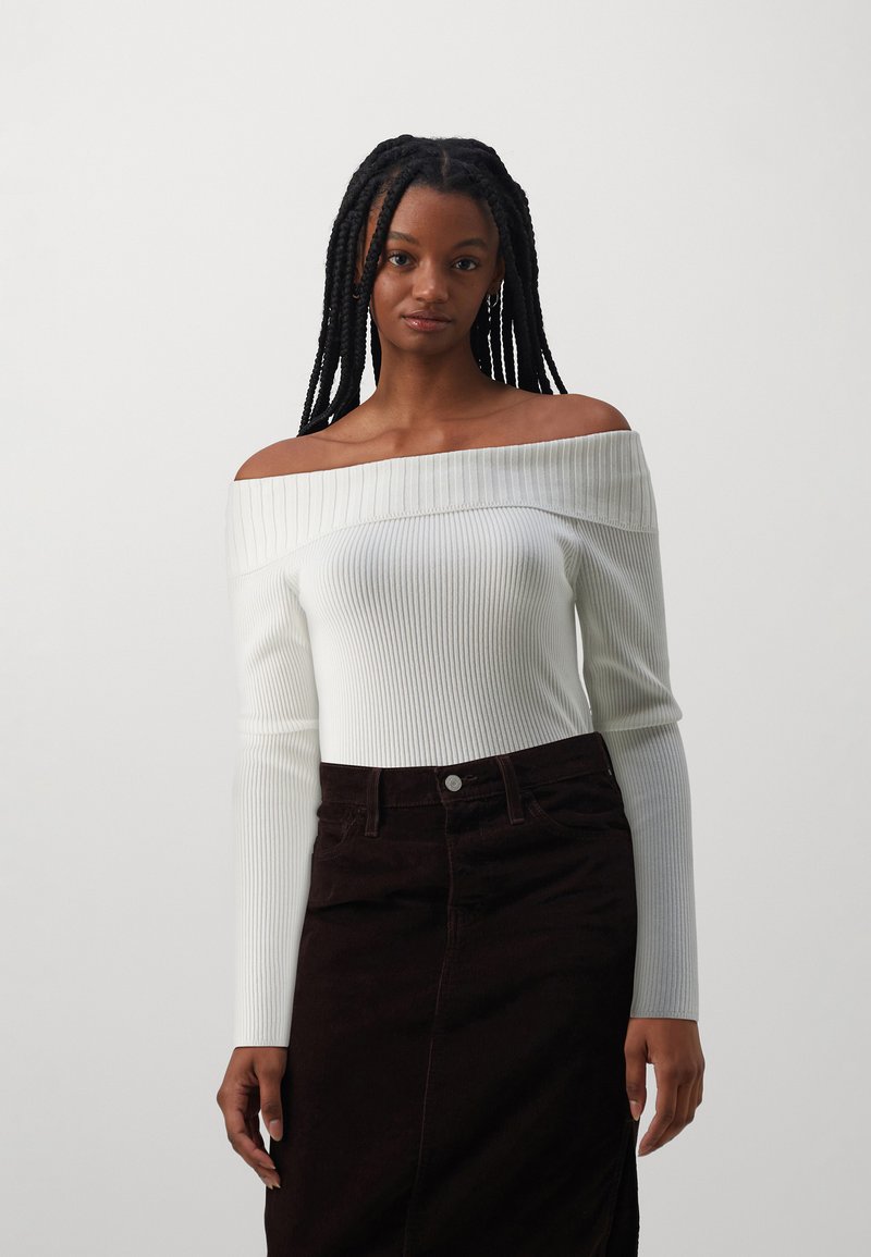 ONLY ONLBERTHA OFF SHOULDER - Neule - cloud dancer/valkoinen - Zalando.fi