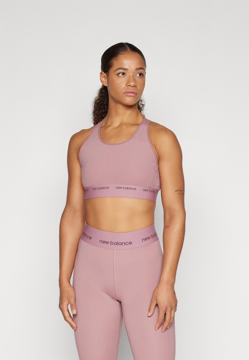 New Balance SLEEK MEDIUM SUPPORT BRA - Medium support sports bra ...