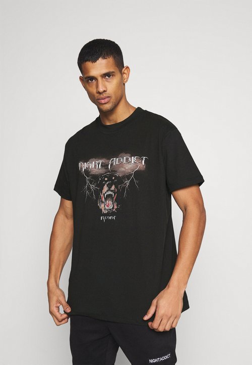 Night Addict T-shirt print - black/zwart - Zalando.be