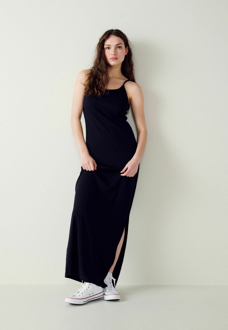 Next THIN STRAP RIBBED MAXI DRESS - Robe longue - black/noir - ZALANDO.FR