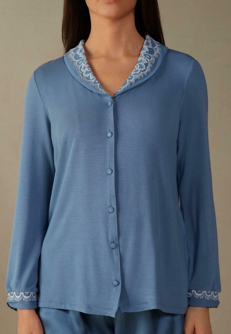 Intimissimi Pyjama top - blue sugar paper blue/mottled light blue ...