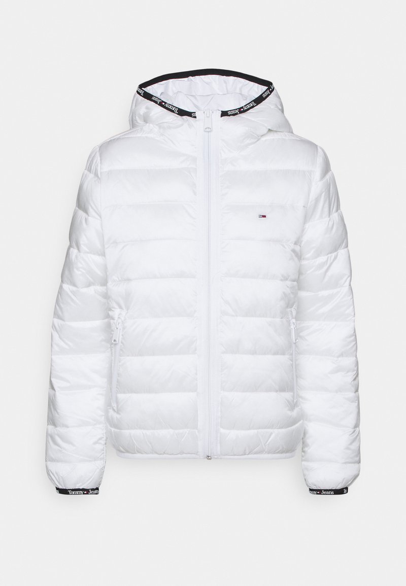 Tommy Jeans QUILTED TAPE HOODED JACKET - Jas - white/wit - Zalando.nl