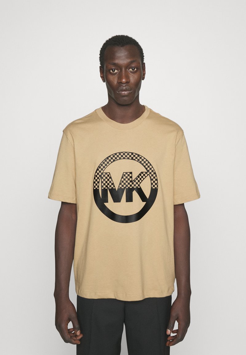 Michael Kors CHECKER CHARM TEE - T-Shirt print - khaki/beige - Zalando.ch