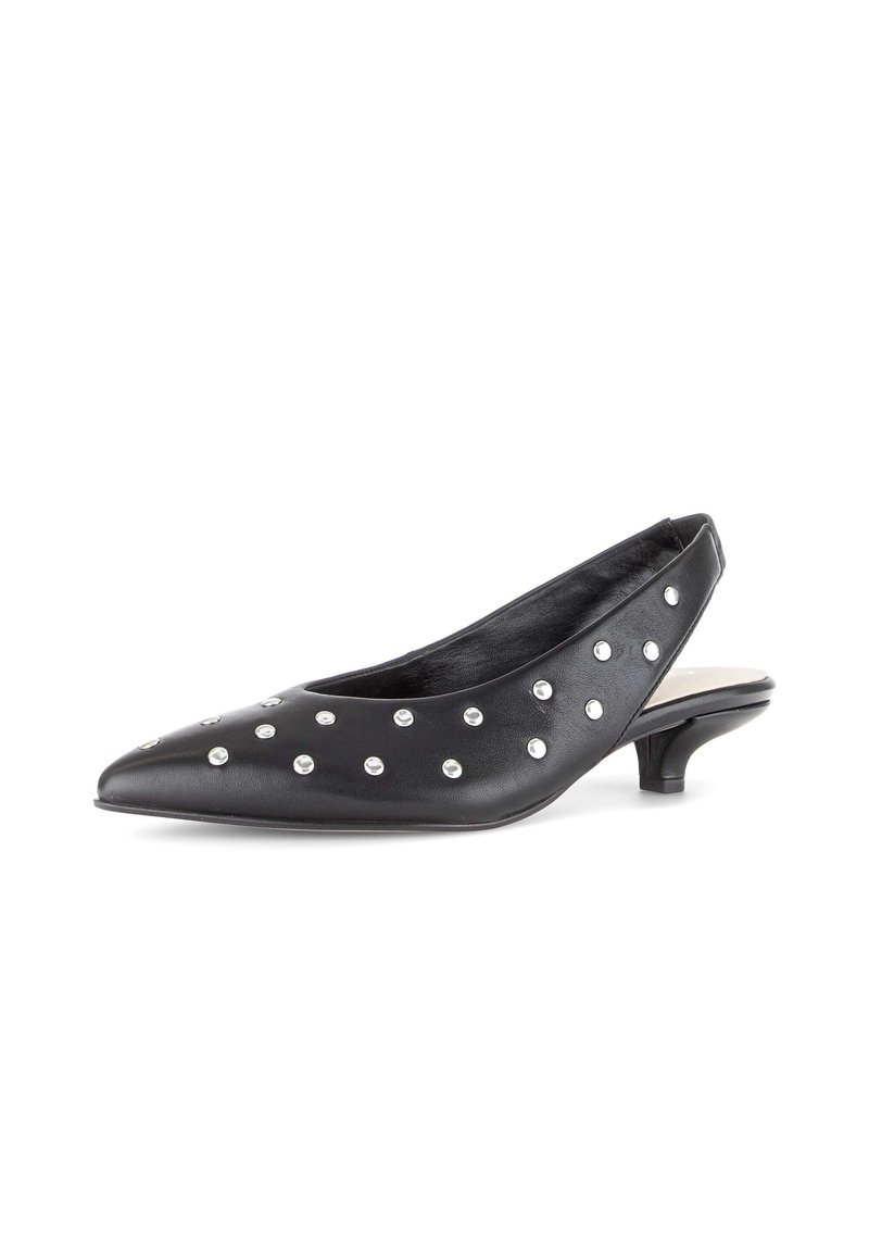 Gabor SLING - Classic heels - schwarz (silber)/black - Zalando