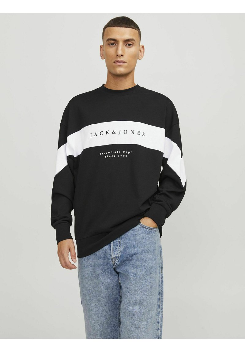 Jack & Jones SWEATSHIRT CREW NECK - Sweatshirt - black/schwarz - Zalando.de