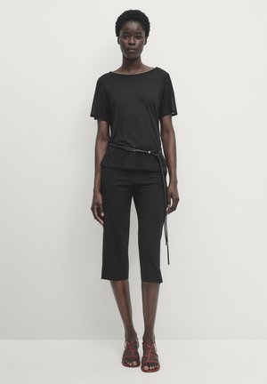 Massimo Dutti AUS PREMIUM - Basic T-shirt - black - Zalando.co.uk