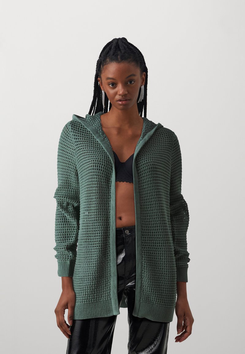 Vero Moda VMMADERA OPEN HOOD - Cardigan - laurel wreath/green - Zalando ...