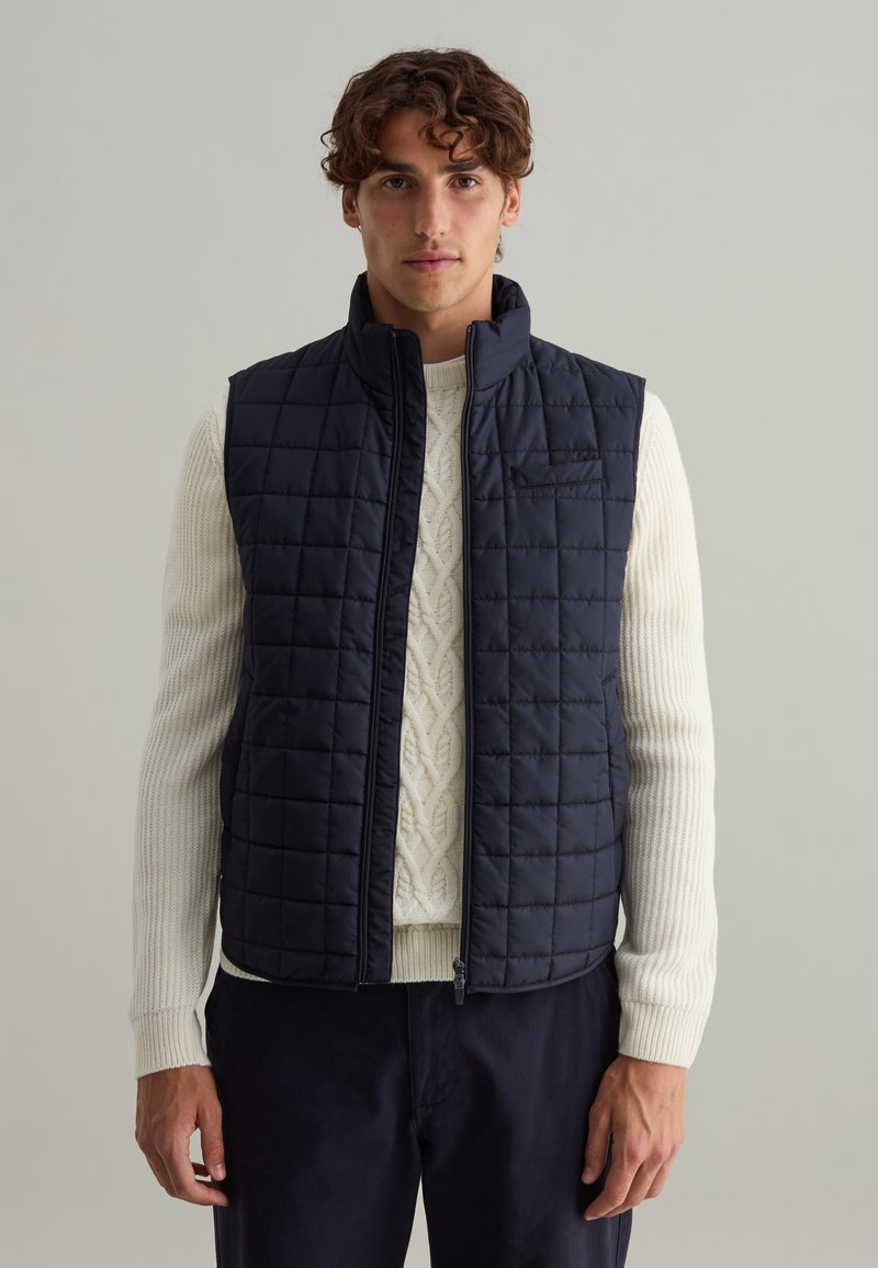 PIOMBO CONTEMPORARY WITH RIPSTOP WEAVE - Waistcoat - night blue/dark ...
