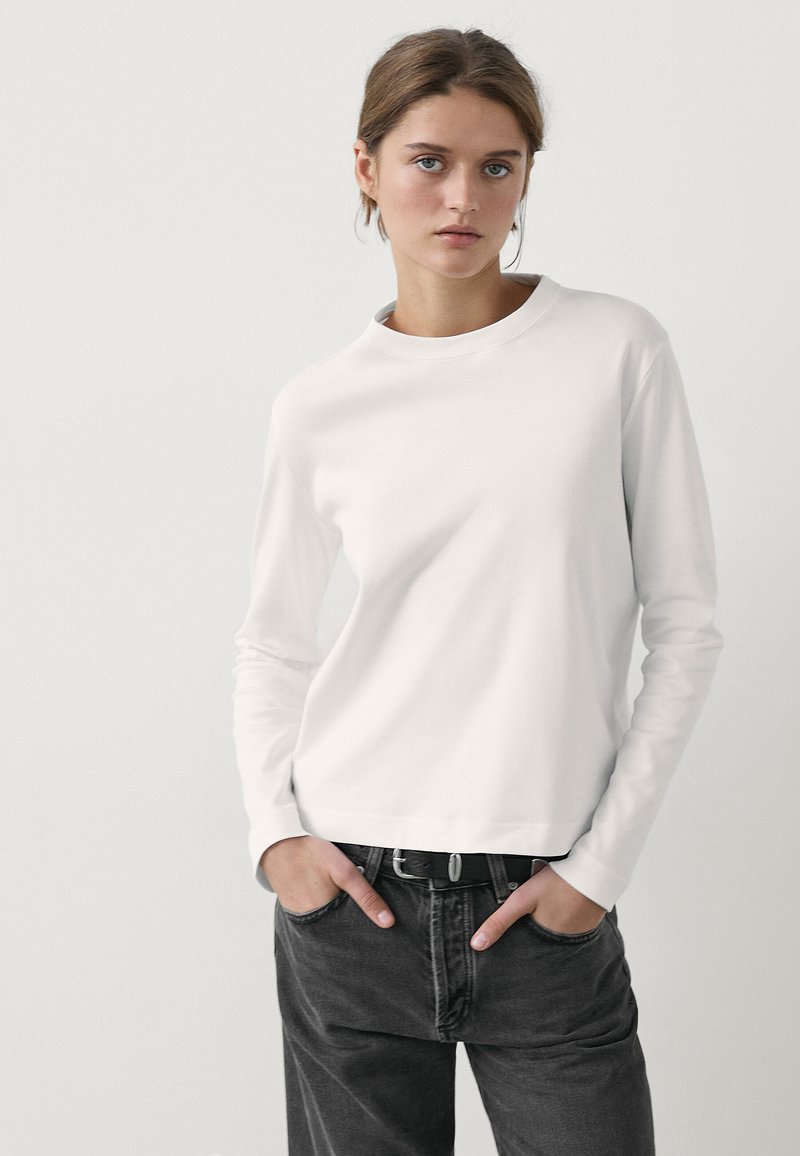 Massimo Dutti Longsleeve - white/wit - Zalando.nl