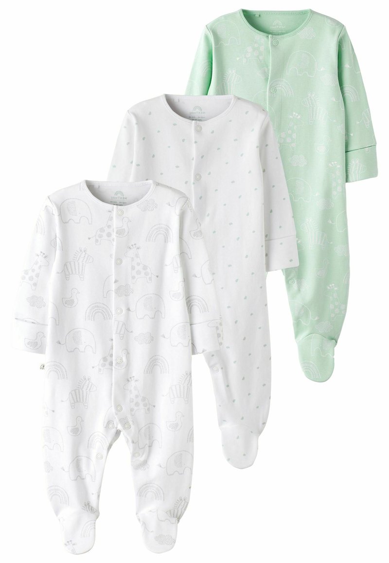 Next ESSENTIAL COTTON BABY SLEEPSUITS 3 PACK - Sleep suit - mint green ...