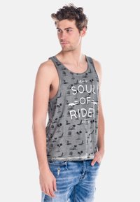 Koroshi PALM TREES - Top - gris grey/grau - Zalando.de