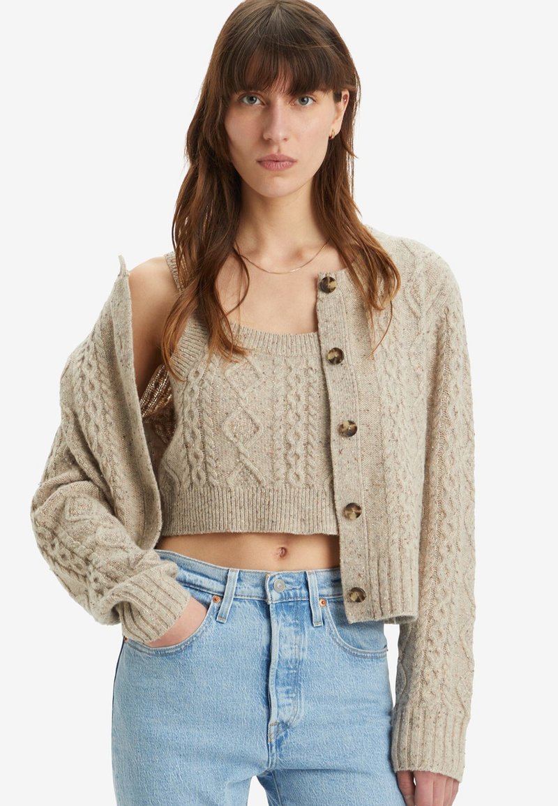 Levi's® PRIMROSE - Cardigan - oatmeal heather vanilla/beige - Zalando.dk