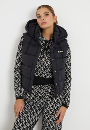 Calvin Klein Jeans BLOWN UP LONG VEST - Weste - black/schwarz - Zalando.ch