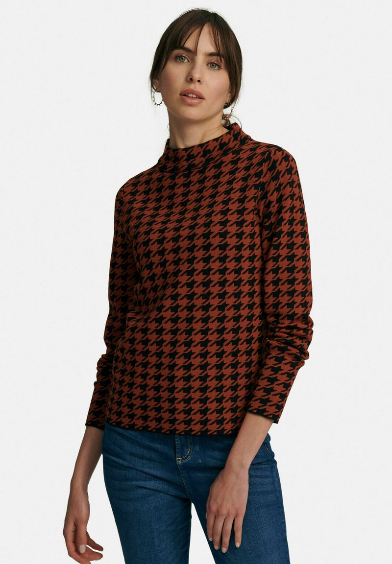 PETER HAHN Jumper - terracotta/schwarz/brown - Zalando.de