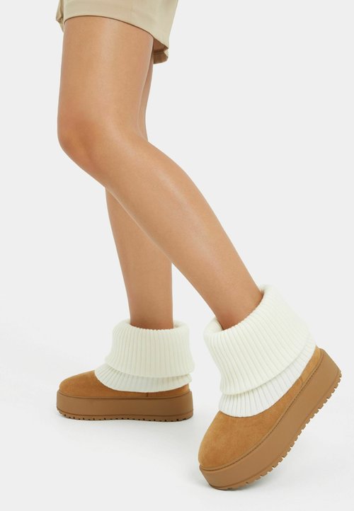 Next SUEDE SLIPPER BOOTS - Chaussons - grey/gris - ZALANDO.FR
