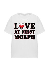 Hasbro POWER RANGERS LOVE AT FIRST MORPH - T-Shirt print - white/weiß ...