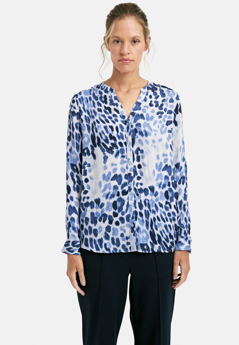 MILANO ITALY PLACKET AND CUFF - Hemdbluse - dark blue print/dunkelblau ...